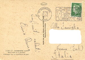 Postcard: Narbonne "From the banks of the Robine" (France(Narbonne ...