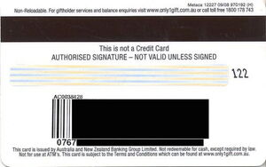 Gift Card: Visa Gift Card (Visa, Australia(Only 1) Col:AU-V-ONLY-002-1010