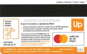 Bank Card: Up Dejun (Up Romania, RomaniaCol:RO-MC-0421.02