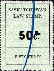 Stamp: Numerals and written values (Saskatchewan: Revenue Stamps(Law ...