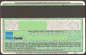 Bank Card: AMEX NETHERLANDS Green 90 (American Express, NetherlandsCol ...