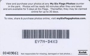 Functional Card: My Six Flags Photos (Shops - Photo, United States of ...