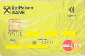 Bank Card: Raiffeisen Bank - CREDIT (Raiffeisen Bank, RomaniaCol:RO-MC ...