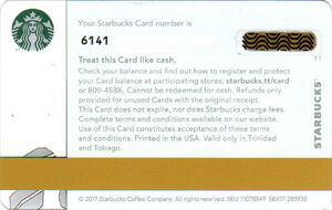 Tarjeta Regalo: Beans to Coffee (Starbucks, Trinidad y Tobago(Starbucks ...