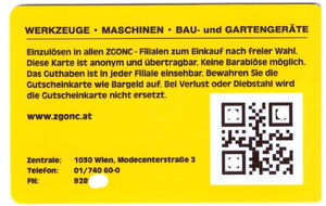 Gift Card: Zgonc (ZGONC, Austria(ZGONC) Col:AT-ZGONC-001