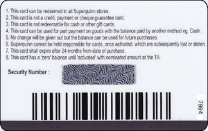Gift Card: Logo (Superquinn, Ireland(SUPERQUINN) Col:IE-Suqui-001