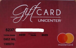 Gift Card: Unicenter Gift Card (Unicenter, Argentina(MasterCard) Col:AR ...