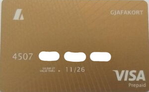 Gift Card: Gjafakort Visa (Gjafakort, Iceland(Visa) Col:IS-GJAF-001