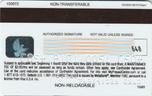 Bank Card: Award $50 (MetaBank, United States of AmericaCol:US-VI-1117