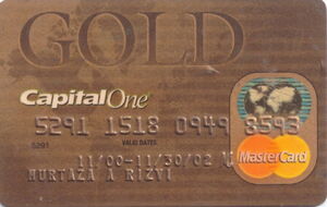 Bank Card: Gold (Capital One, United States of AmericaCol:US-MC-0628