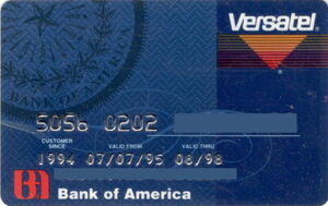 Bank Card: Bank of America Versatel (Bank of America, United States of ...