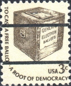 Stamp: Early Ballot Box (United States of America(Americana Issue) Mi ...