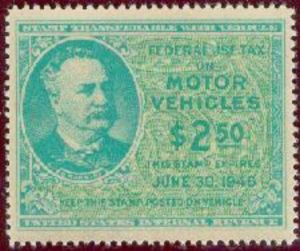 Stamp: Motor Vehicle Use/Manning (January) (United States of America ...