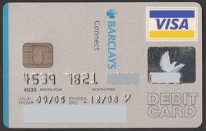 Bank Card: Barclays Connect (Barclays Bank, United Kingdom of Great ...