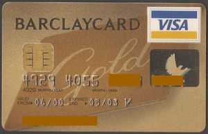 Bank Card: Barclayscard Gold (Barclays Bank, United Kingdom of Great ...