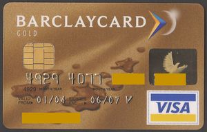 Bank Card: Barclayscard Gold-3 (Barclays Bank, United Kingdom of Great ...