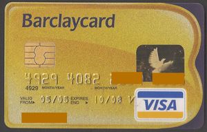 Bank Card: Barclayscard Gold-4 (Barclays Bank, United Kingdom of Great ...