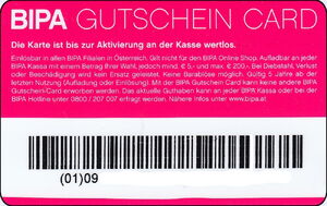 Gift Card: Beautiful (Bipa, Austria(Bipa) Col:AT-Bipa-020a 💳