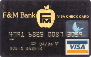 Bank Card: F&M Bank (F&M Bank, United States of AmericaCol:US-VI-1119