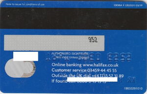 Bank Card: Halifax (Halifax, United Kingdom of Great Britain & Northern ...