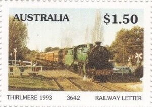Stamp: Locomotive 3642 (Australia: Private Post Offices(Thirlmere ...