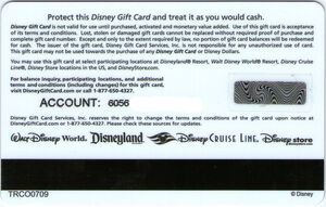 Gift Card: Malificent (Error) (Disneyland USA, United States of America ...