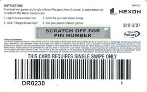 Gift Card: Nexon Game Card (Nexon, Canada(Nexon) Col:CA-Nexon-003