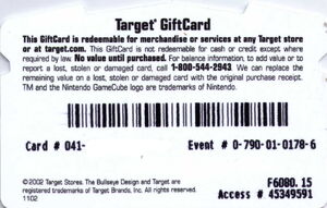 Gift Card: Nintendo Gamecube (Target, United States of America(Game ...