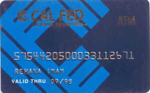 Bank Card: Cal Fed (California Federal Bank, United States of ...
