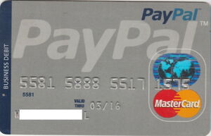 Bank Card: PayPal business debit (Bancorp Bank, United States of ...