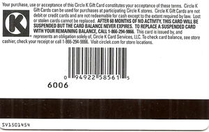 Gift Card: Reloadable Cash Card (Circle K, United States of America ...
