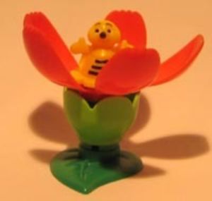 Meal Toy: Red flower with bee (Kinder Surprise, Worldwide) (Kinder ...