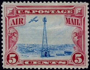 Stamp: Beacon on Rocky Mountains (United States of America(Airmail 1926 ...