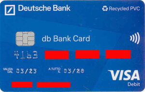 Bank Card: db Bank Card - VISA Debit (Deutsche Bank, ItalyCol:IT-VI-0202