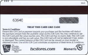 Gift Card: Tractor (TSC Stores, Canada(TSC Stores) Col:CA-TSC-002