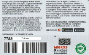 Geschenkkarte: M-Plus Card (Migros, Schweiz(Migros) Col:CH-MIG-2421-000-V11