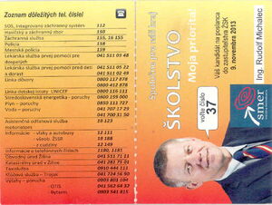 Pocket Calendar: Rudolf Michalec (Slovakia(Politics) Col:SK-2014-Pol-001 📅
