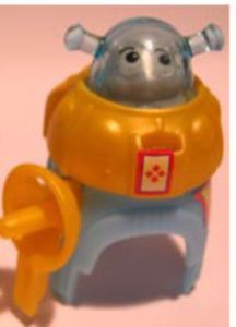 Juguete de comida: E.T. in his spaceship, yellow top, blue base (Kinder ...