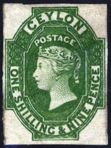 Stamp: Queen Victoria (Ceylon) (Stamps of Ceylon) Mi:LK 11ya,Sn:LK 12 ...
