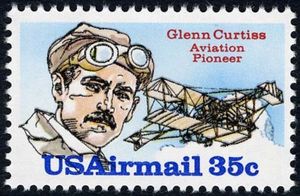 Stamp: Glenn Curtiss (1878-1930) and Curtiss "June Bug" (United States ...