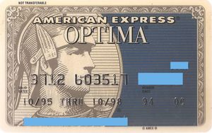 Bank Card: AMERICAN EXPRESS OPTIMA blue (American Express, United ...