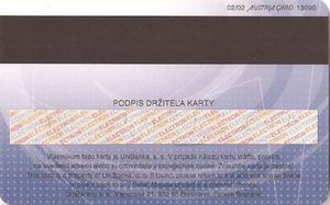 Bank Card: UniBanka (Unibanka, SlovakiaCol:SK-VE-0007