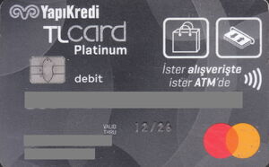 Bank Card: TL Card - Platinum (Yapi Kredi Bankasi, Türkiye (Turkey)Col:TR-MC-0681