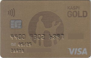 Bank Card: Kaspi GOLD (Kaspi Bank, KazakhstanCol:KZ-VI-0039.04