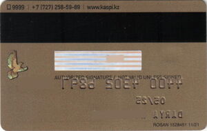 Bank Card: Kaspi GOLD (Kaspi Bank, KazakhstanCol:KZ-VI-0039.04