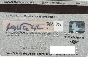 Bank Card: Business Check Card (Bank of America, United States of ...