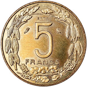 Coin: 5 CFA Francs (Essai) (Equatorial African States(Patterns) WCC:kme1
