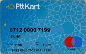 Banka Kartı: PTT Kart (PTT Bank, TürkiyeCol:TR-MS-0106.03