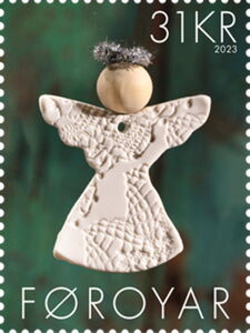 Stamp: Angel (Faroe Islands(Christmas 2023 : Angels) Sn:FO 843,Yt:FO ...