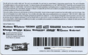 Gift Card: Cookie (President's Choice, Canada(Large "PC" Logo) Col:Ca ...